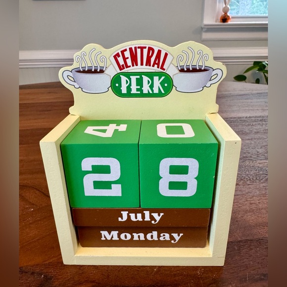Accents | Vintage Rare Friends Central Perk Perpetual Wooden Calendar ...